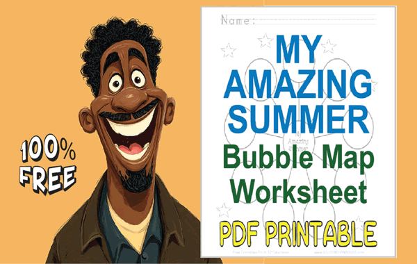 My Amazing Summer Bubble Map Worksheet | Student Handouts