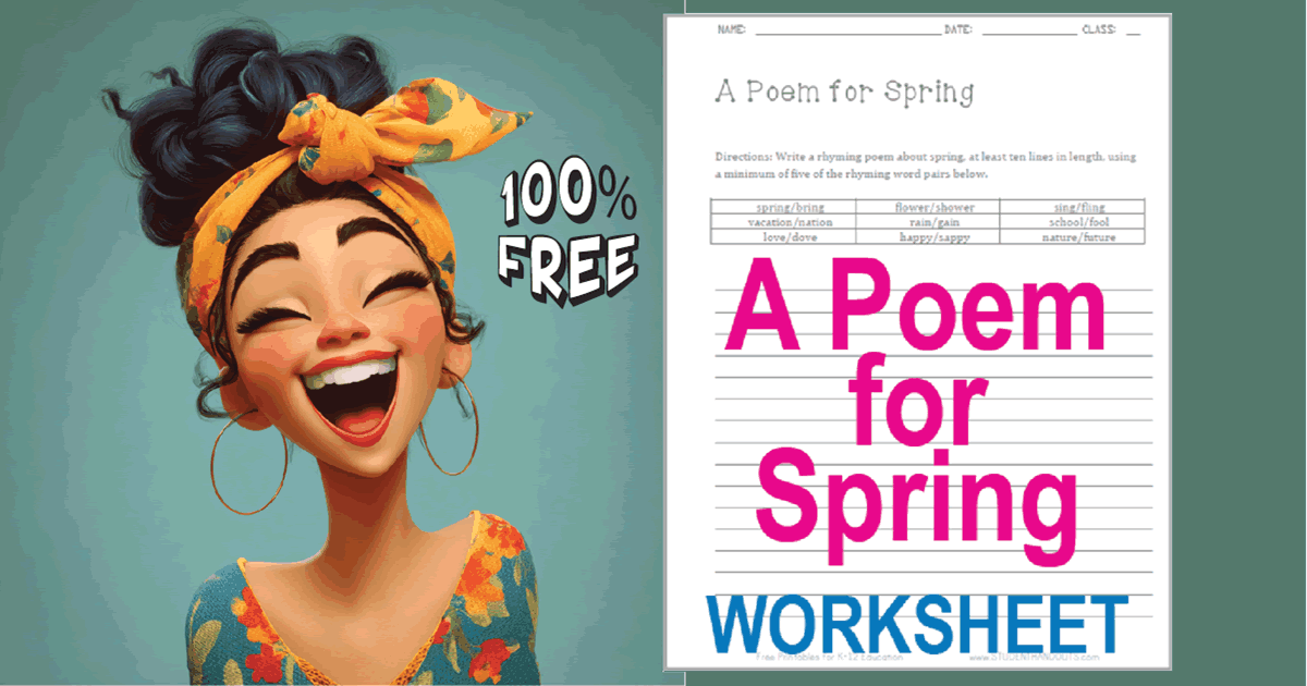 Spring Rhyming Poem Worksheet | Student Handouts