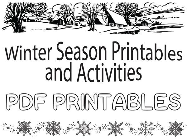 Winter Season Free K-12 Printables, Games, Activities | Student Handouts