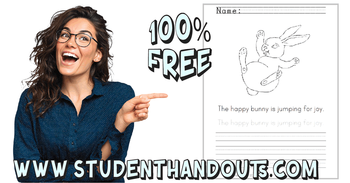 Bouncing Bunny Coloring Sheet for Spring | Student Handouts