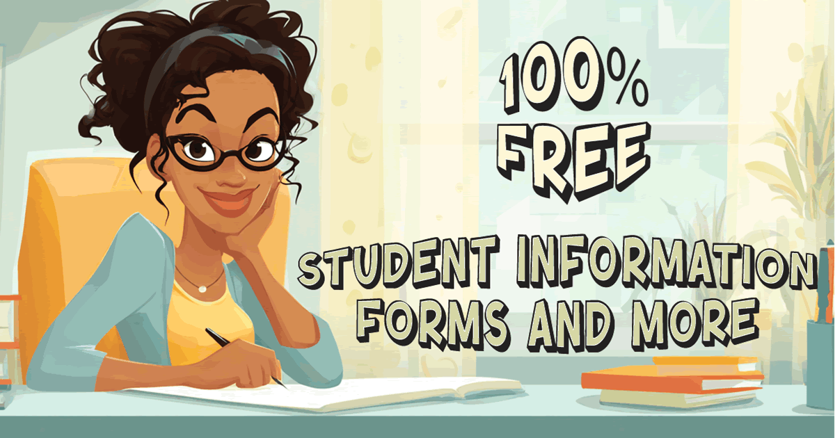 Printable Student Information Forms PDFs | Student Handouts