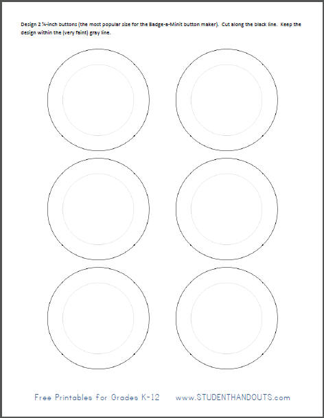 Free Printable Button Templates PRINTABLE TEMPLATES