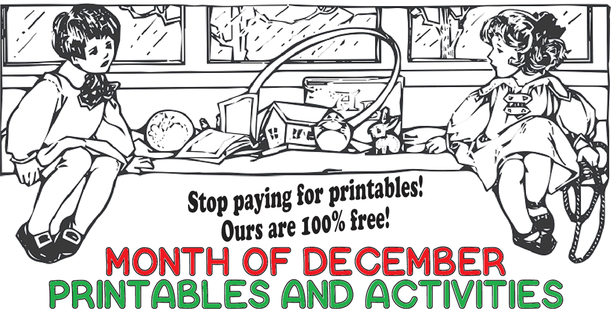 Month of December Printables and Activities | Student Handouts