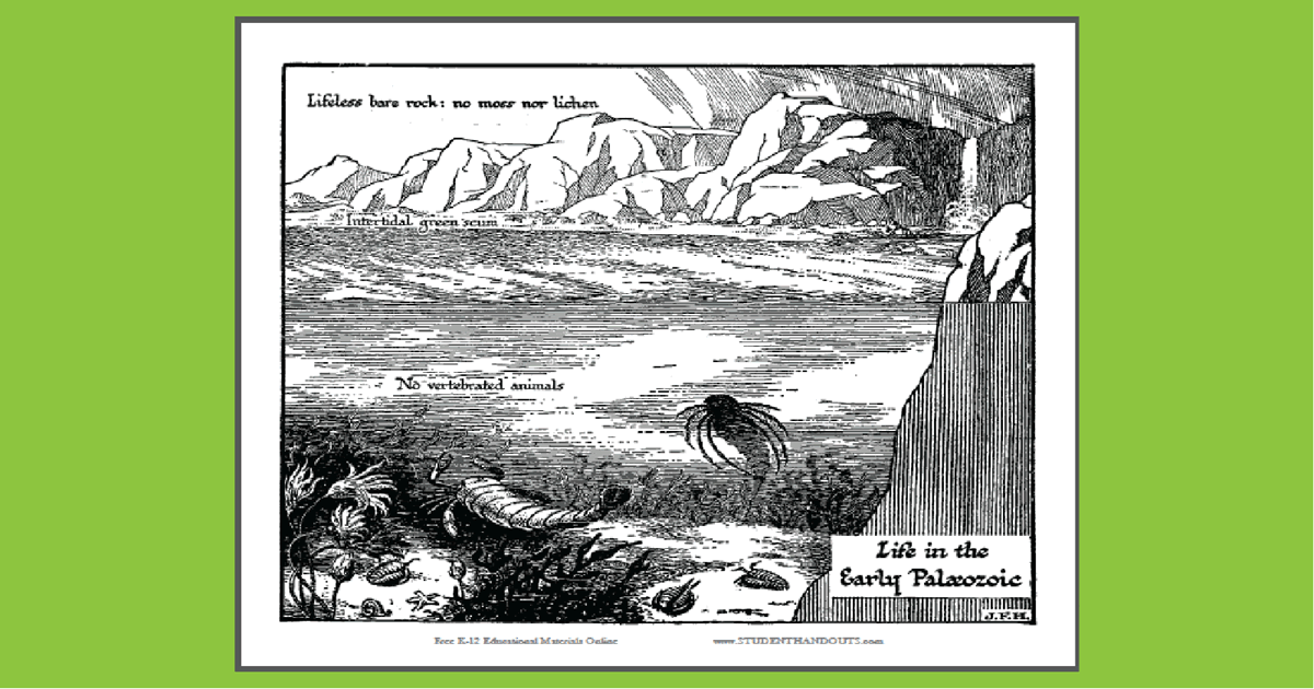Life in the Early Paleozoic Coloring Page | Student Handouts