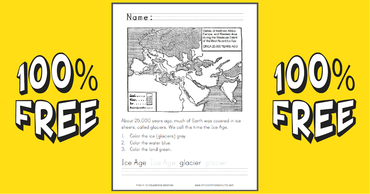 Ice Age Primary Science PDF Worksheet | Student Handouts