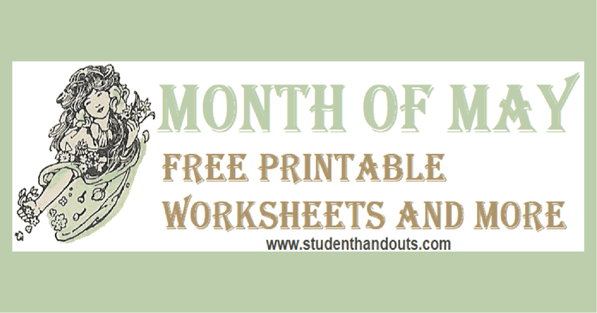 Month of May Printables and Activities | Student Handouts