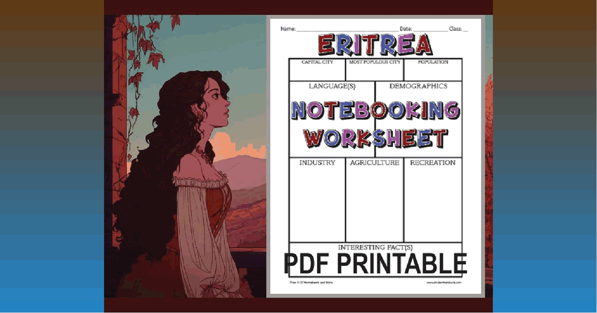 Eritrea Notebooking Worksheet PDF | Student Handouts