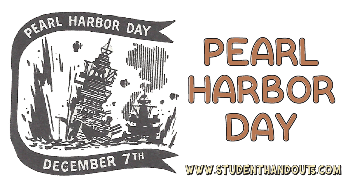 Pearl Harbor Day Printables and Activities | Student Handouts