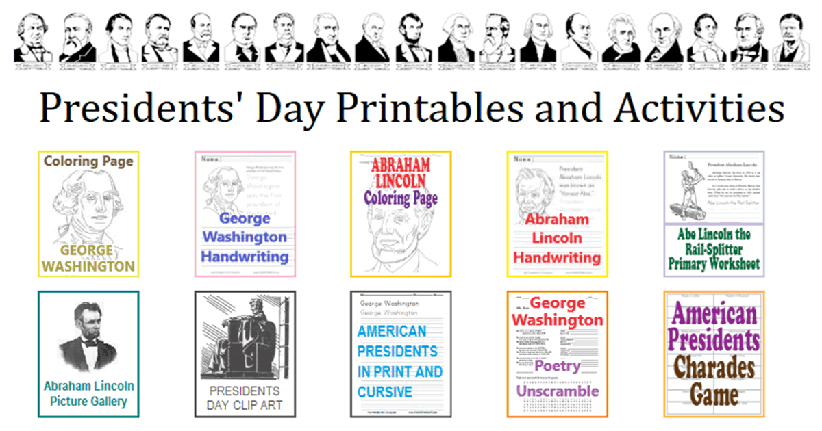 Presidents' Day Printables and Activities | Student Handouts