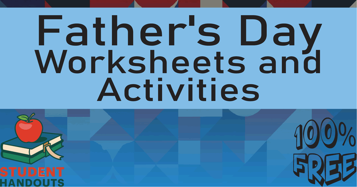 Father's Day Worksheets and Activities | Student Handouts