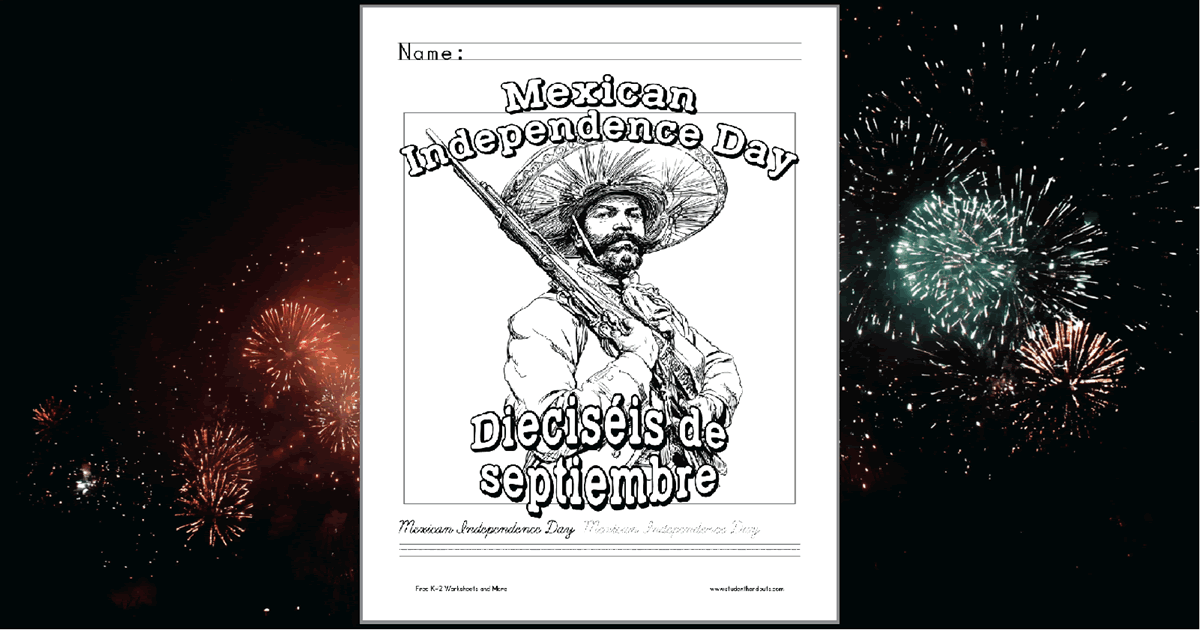 Mexican Independence Day Coloring Page | Student Handouts