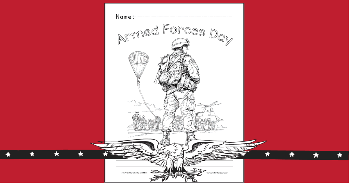 Armed Forces Day Coloring Page | Student Handouts