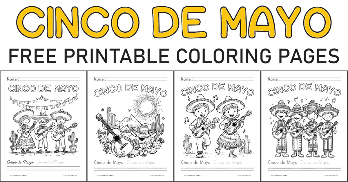 Cinco de Mayo Coloring Pages | Student Handouts