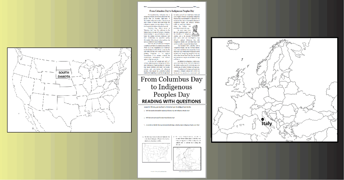 From Columbus Day to Indigenous Peoples Day | Student Handouts
