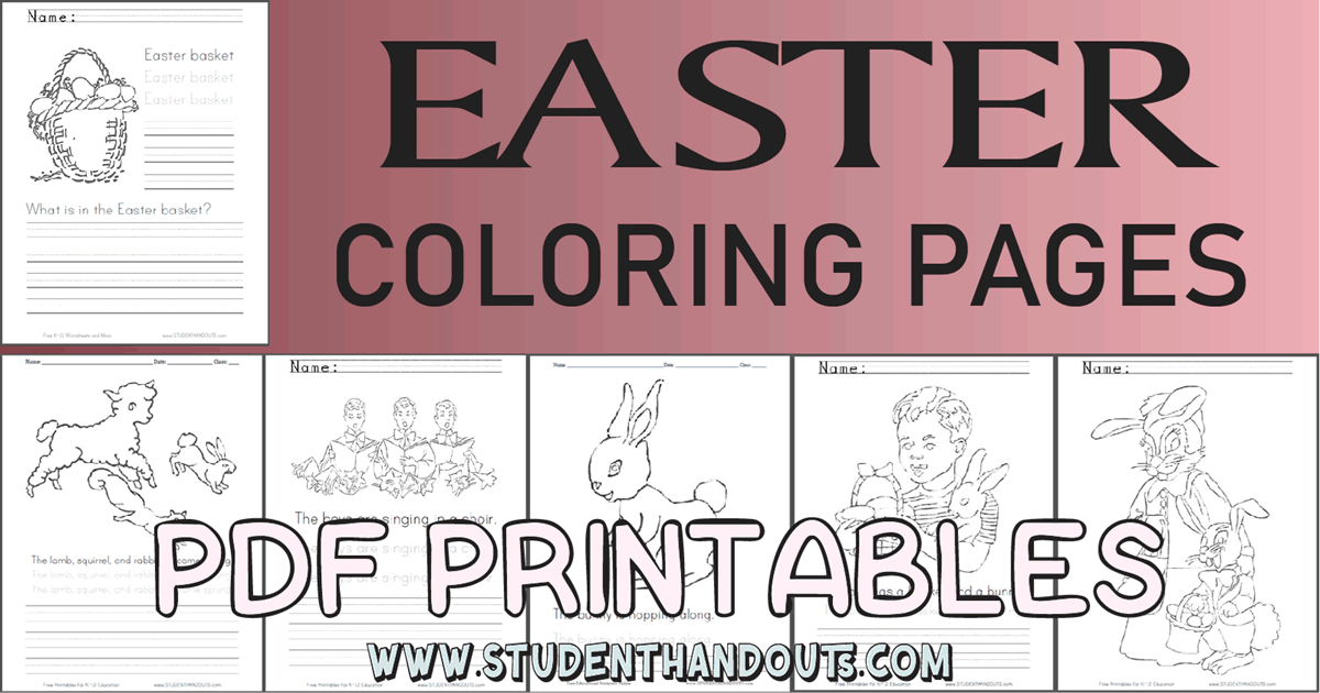 Easter Coloring Pages | Student Handouts