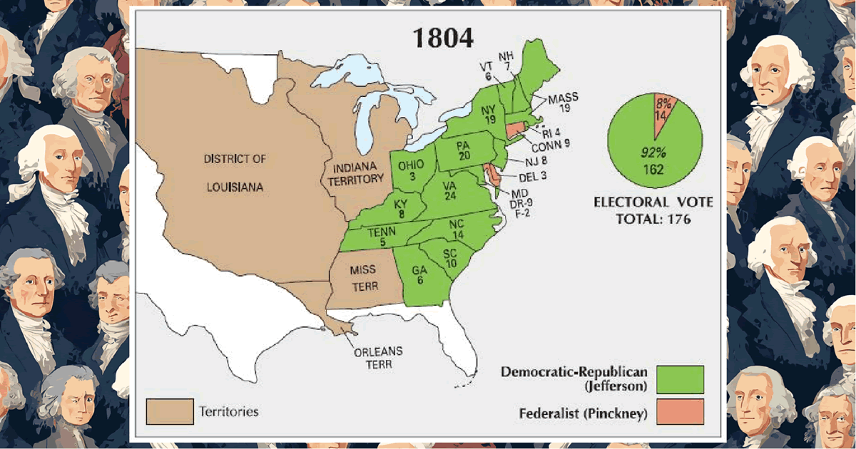 Presidential Election of 1804 Results Map | Student Handouts