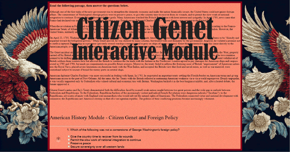 Citizen Genet Interactive Module | Student Handouts