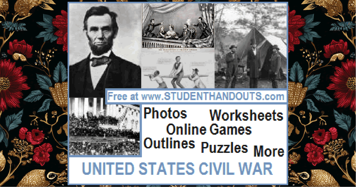 Civil War and Reconstruction Educational Materials | Student Handouts