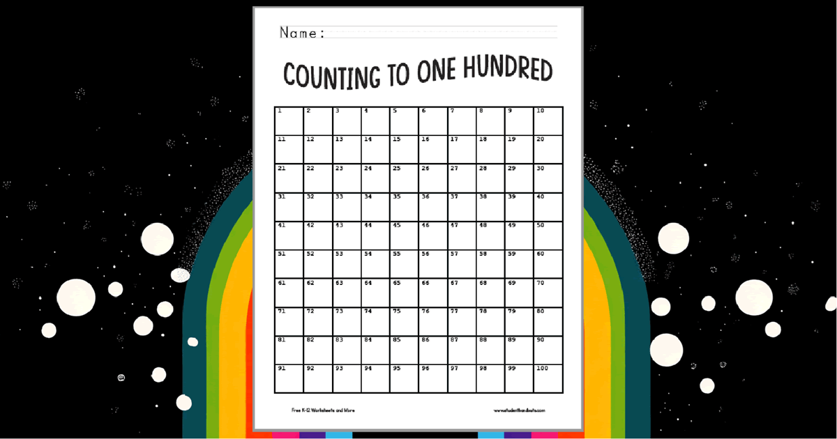 Counting to One Hundred Grid Worksheet | Student Handouts
