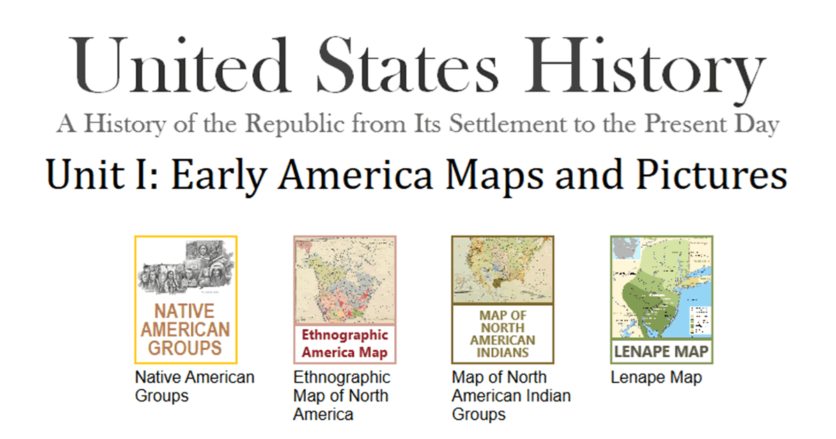 Early America Maps and Pictures | Student Handouts