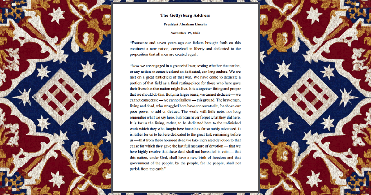 Gettysburg Address (1863) Document PDF| Student Handouts