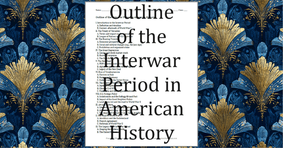 Outline of the Interwar Period in American History | Student Handouts