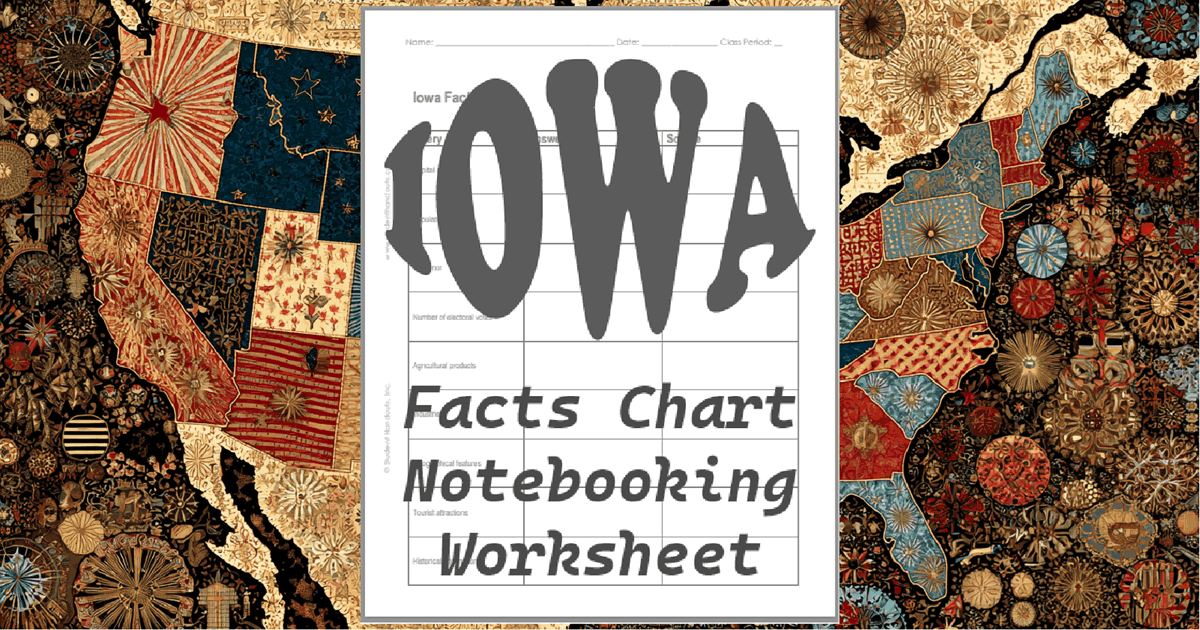Iowa Facts Notebooking Worksheet | Student Handouts