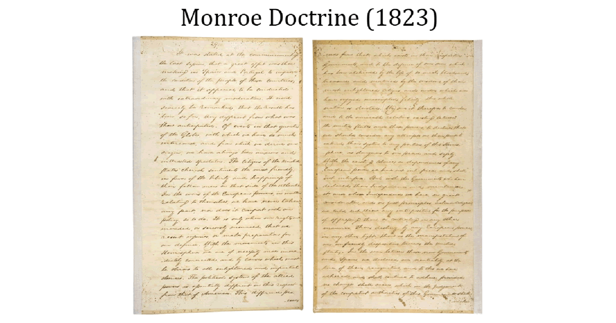 Monroe Doctrine (1823) | Student Handouts