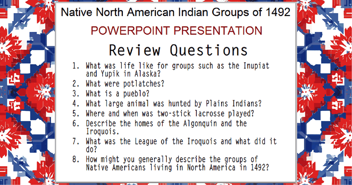 North American Indians in 1492 PowerPoint | Student Handouts