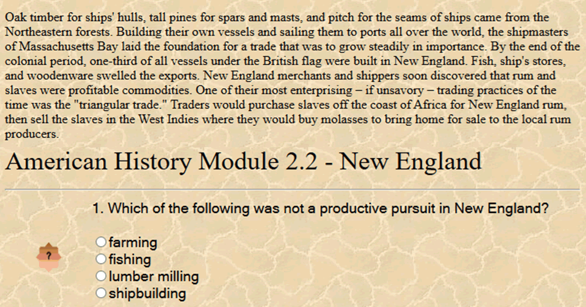 New England Colonies American History Module | Student Handouts
