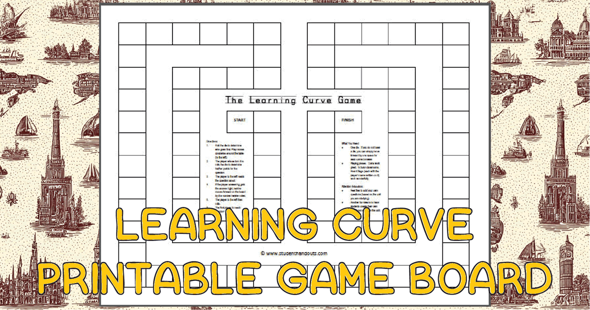 Learning Curve Game Board | Student Handouts