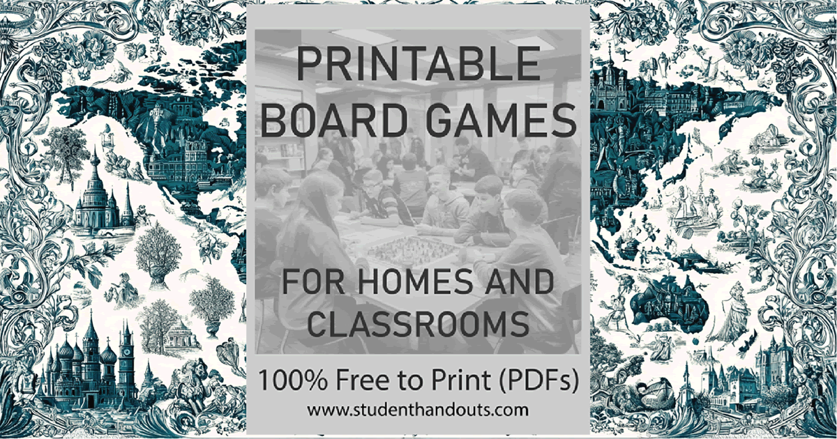 Printable Board Games Free PDFs | Student Handouts