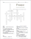 France Word Search Puzzle Worksheet | Student Handouts