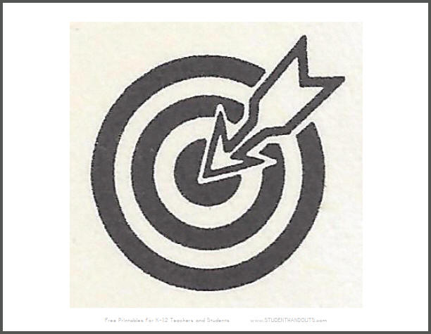 Bullseye Printable Sign for Classrooms | Student Handouts