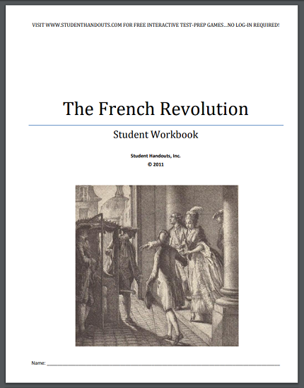 French Revolution Workbook - Free to print (PDF file) for high school ...