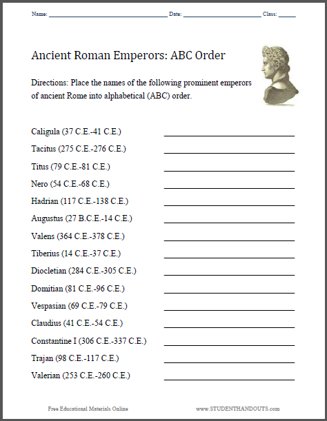 ABC Ancient Roman Emperors Worksheet Student Handouts abc-ancient-roman-emperors-worksheet-student-handouts