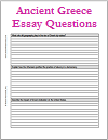 Ancient Greece Printable Worksheets | Student Handouts