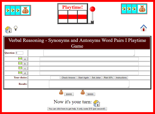 Word Pairs Playtime Game I | Student Handouts