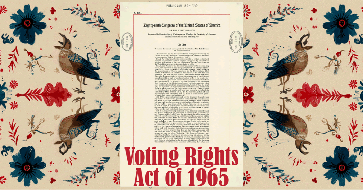 Voting Rights Act of 1965 Original Document | Student Handouts