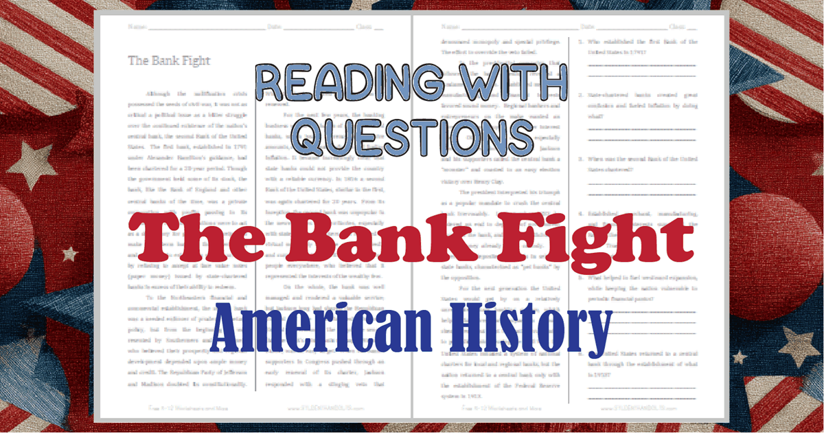 Bank Fight Reading with Questions | Student Handouts