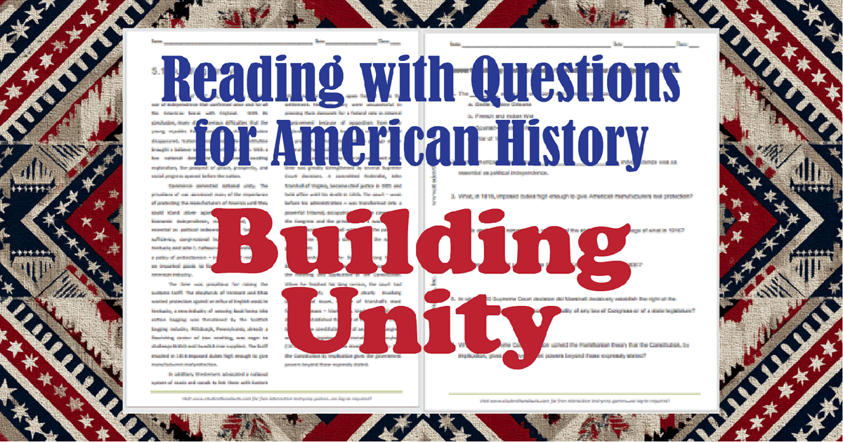 Building Unity Reading with Questions | Student Handouts