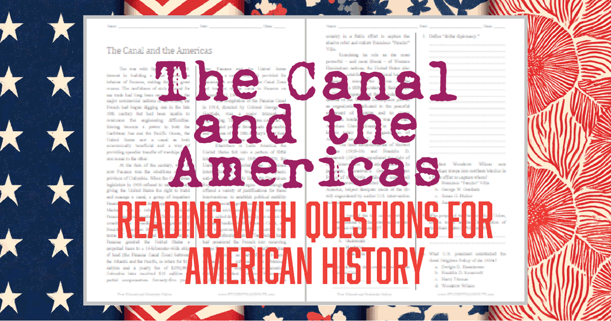 Panama Canal and the Americas Reading with Questions | Student Handouts