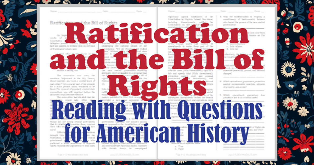 Ratification and the Bill of Rights Reading with Questions | Student ...