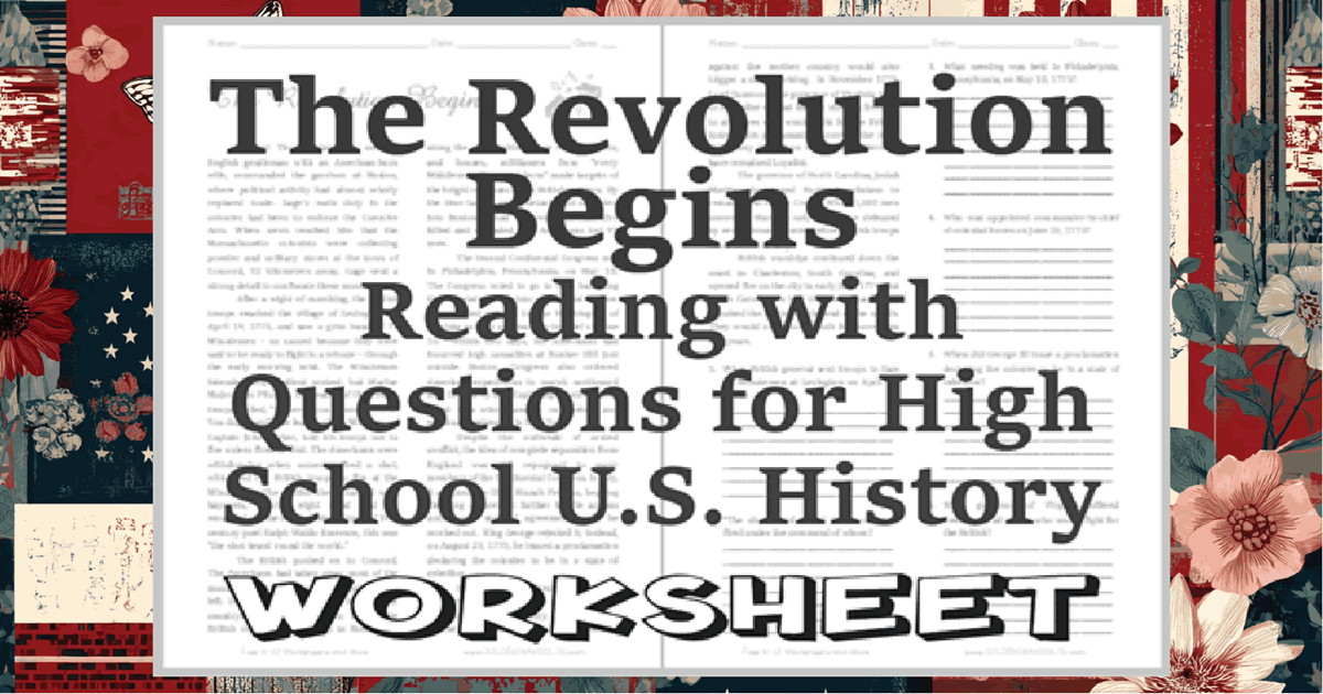 Revolution Begins Reading with Questions | Student Handouts