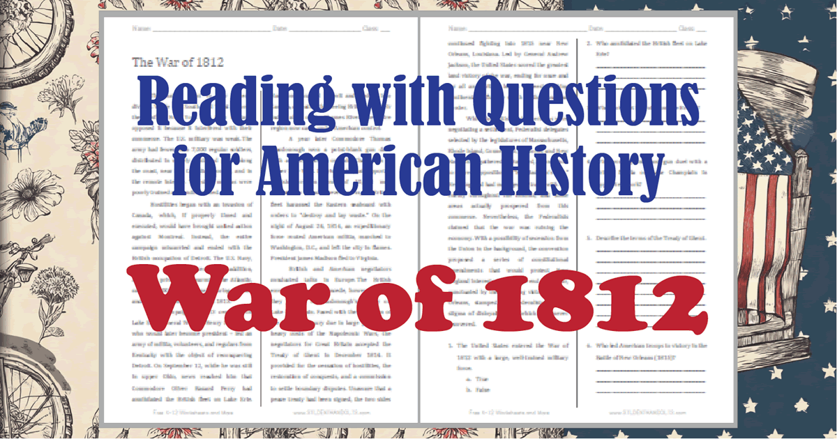 War of 1812 Reading with Questions | Student Handouts