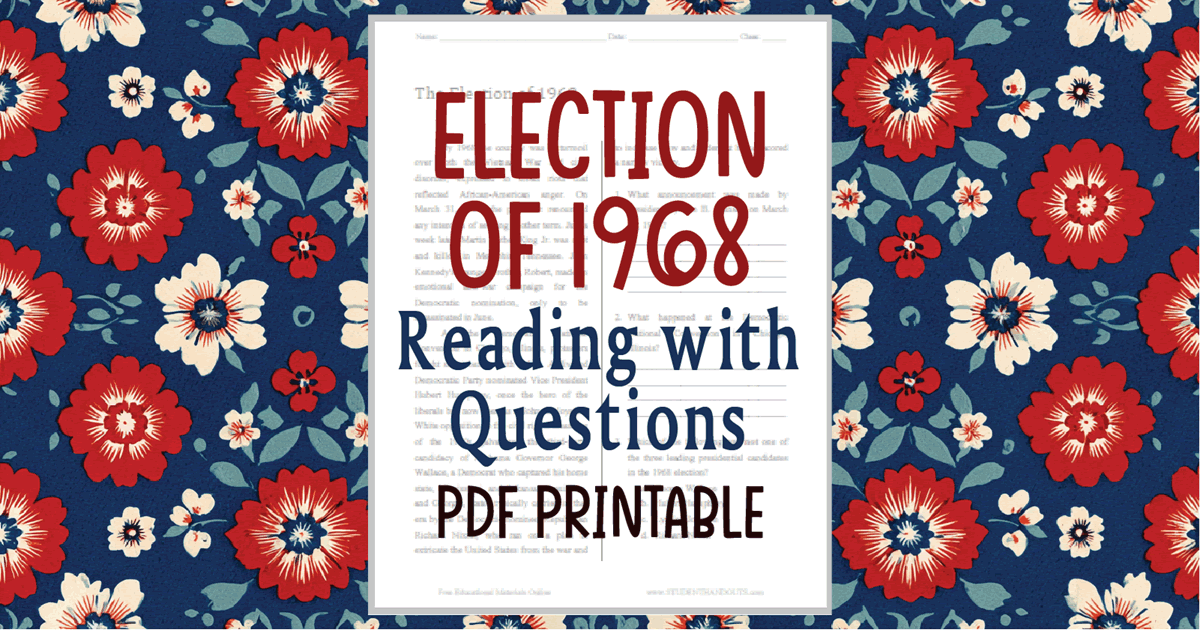 Election of 1968 Reading with Questions | Student Handouts