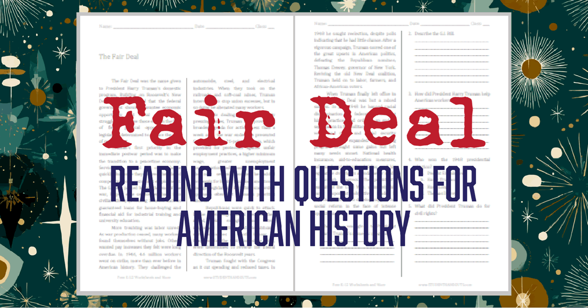 Fair Deal Reading with Questions | Student Handouts