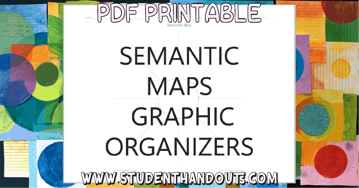 Semantic Map PDF Worksheets | Student Handouts