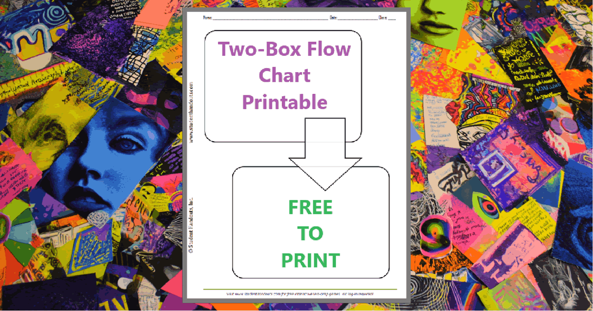 Two-Box Flow Chart PDF Printable | Student Handouts