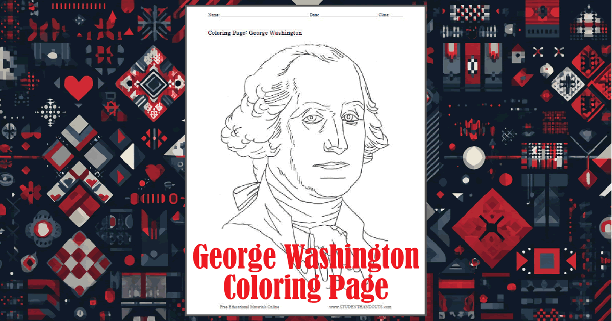 George Washington Coloring Page | Student Handouts